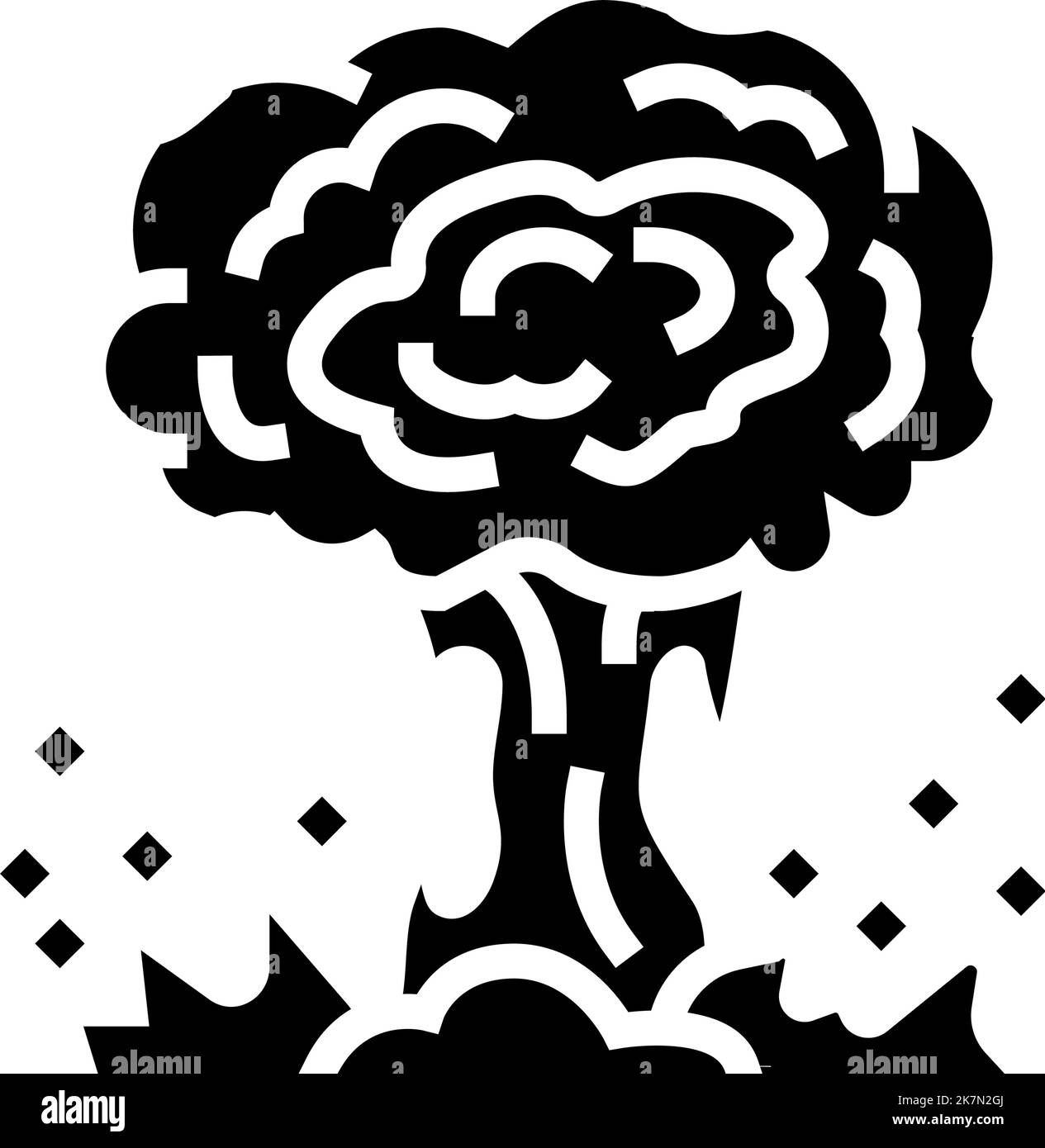explosion fire glyph icon vector illustration Stock Vector Image & Art ...