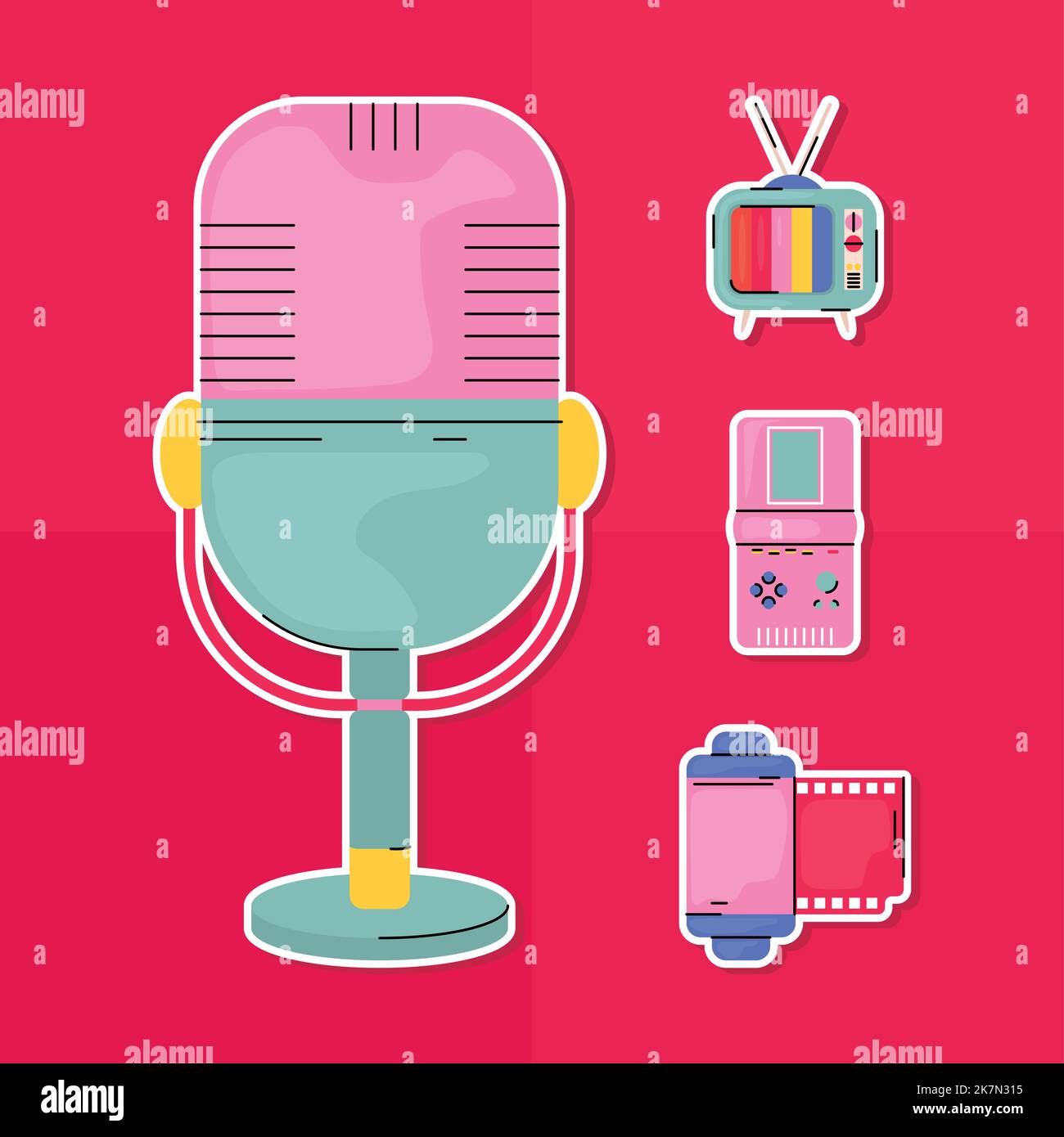 retro symbols icons set Stock Vector Image & Art - Alamy