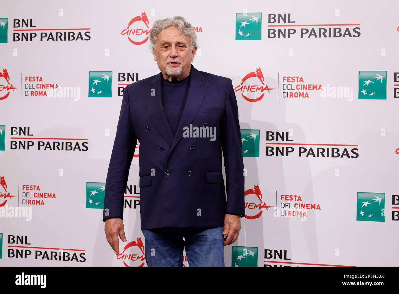 October 18, 2022, ROME, ITALY: Italian actor Andrea Roncato poses ...