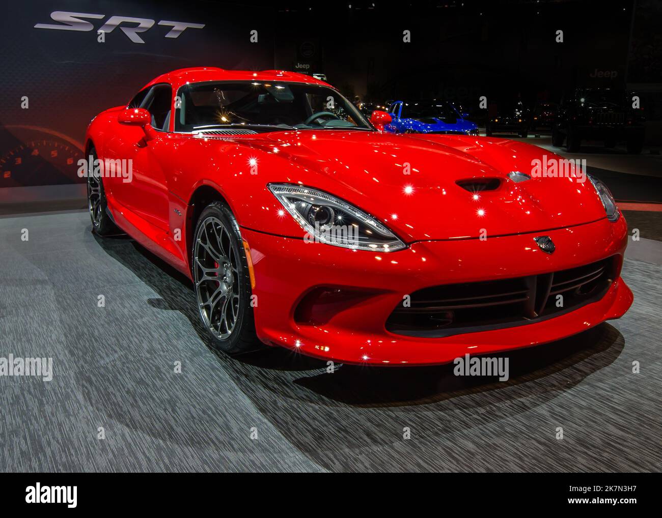 CHICAGO, IL/USA - FEBRUARY 8: A 2013 SRT (Dodge) Viper car, Chicago ...