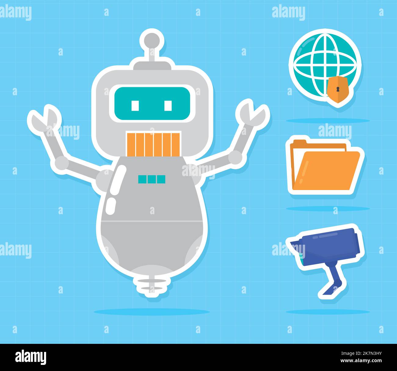 Cyber lock global sphere Stock Vector Images - Alamy