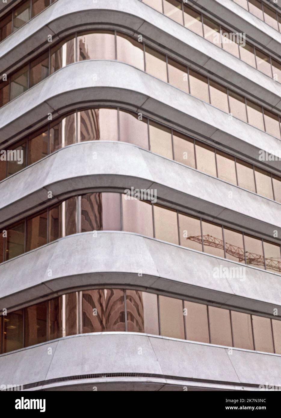 Reflections in a high rise building at La Defense on the outskirts of ...
