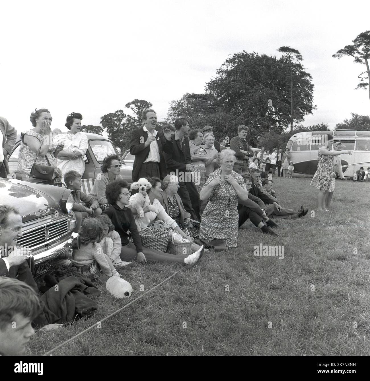 1964, historical, people watching activities, field, village fete ...