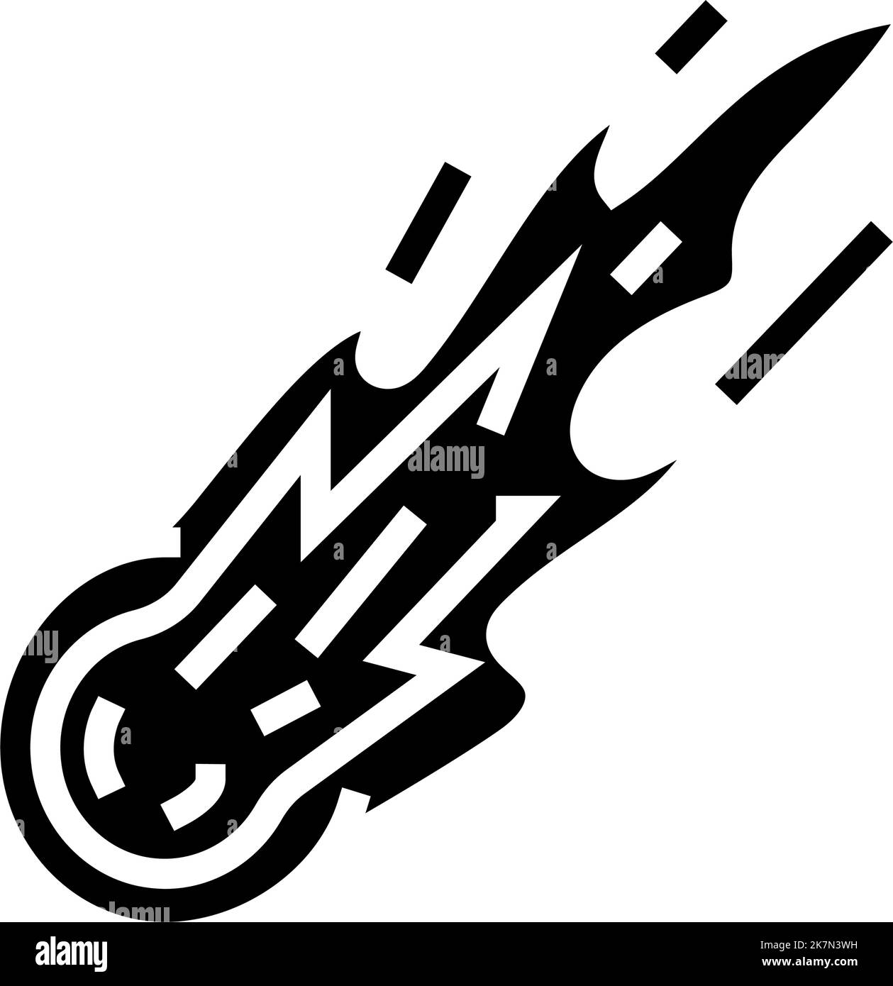 fireball glyph icon vector illustration Stock Vector Image & Art - Alamy
