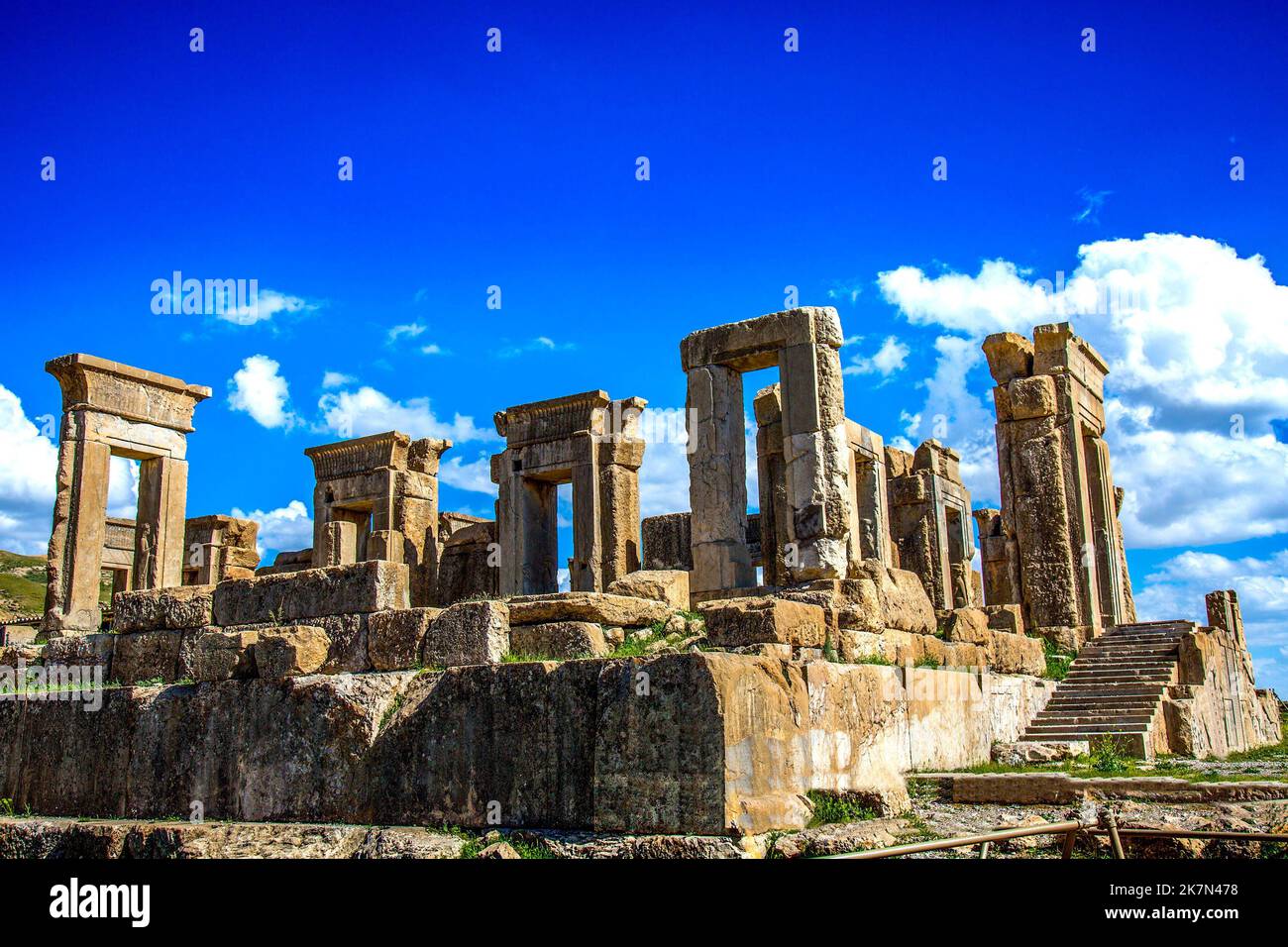 The ruins of The Tachara (Palace of Darius the Great) in Persepolis ...