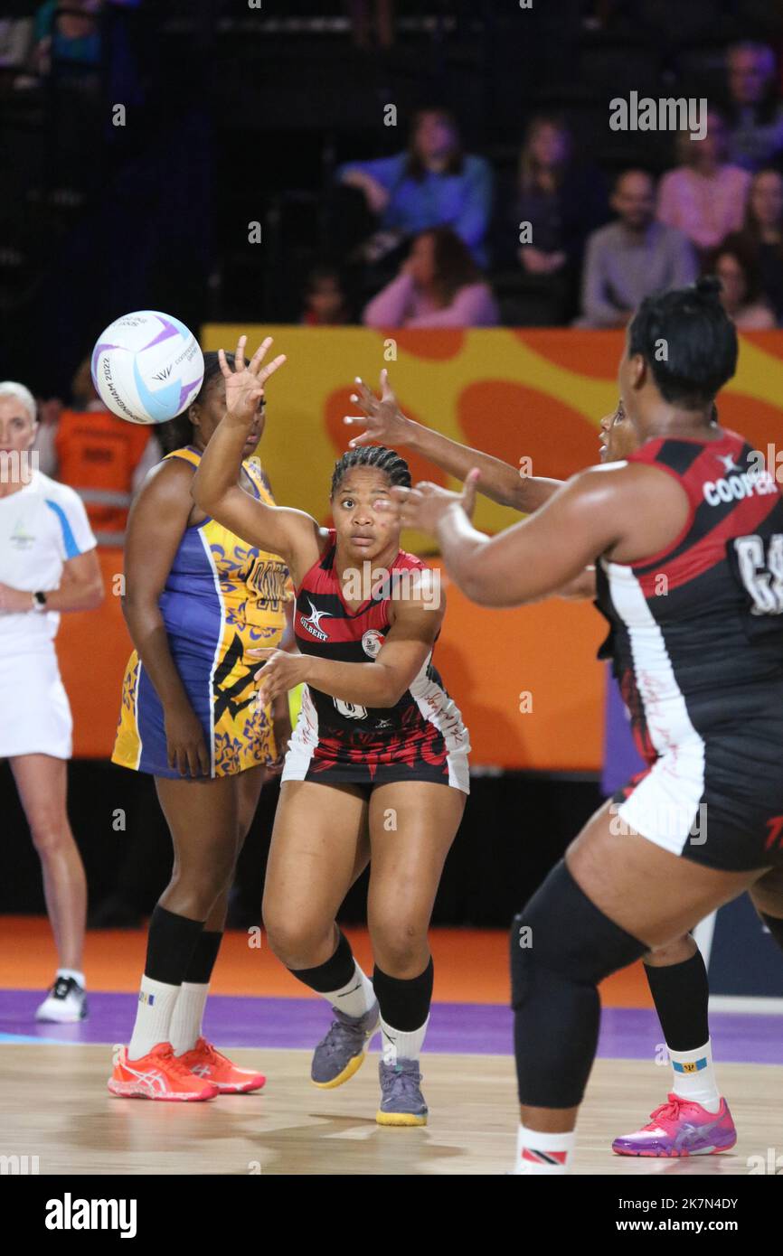 Janeisha CASSIMY of Trinidad & Tobago in the women's netball between ...