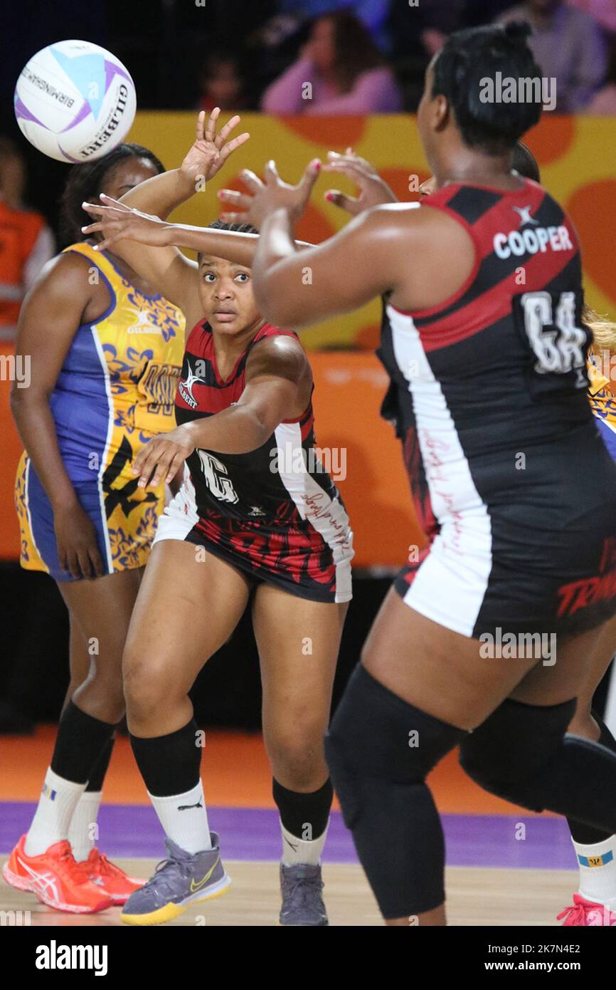 Janeisha CASSIMY of Trinidad & Tobago in the women's netball between ...