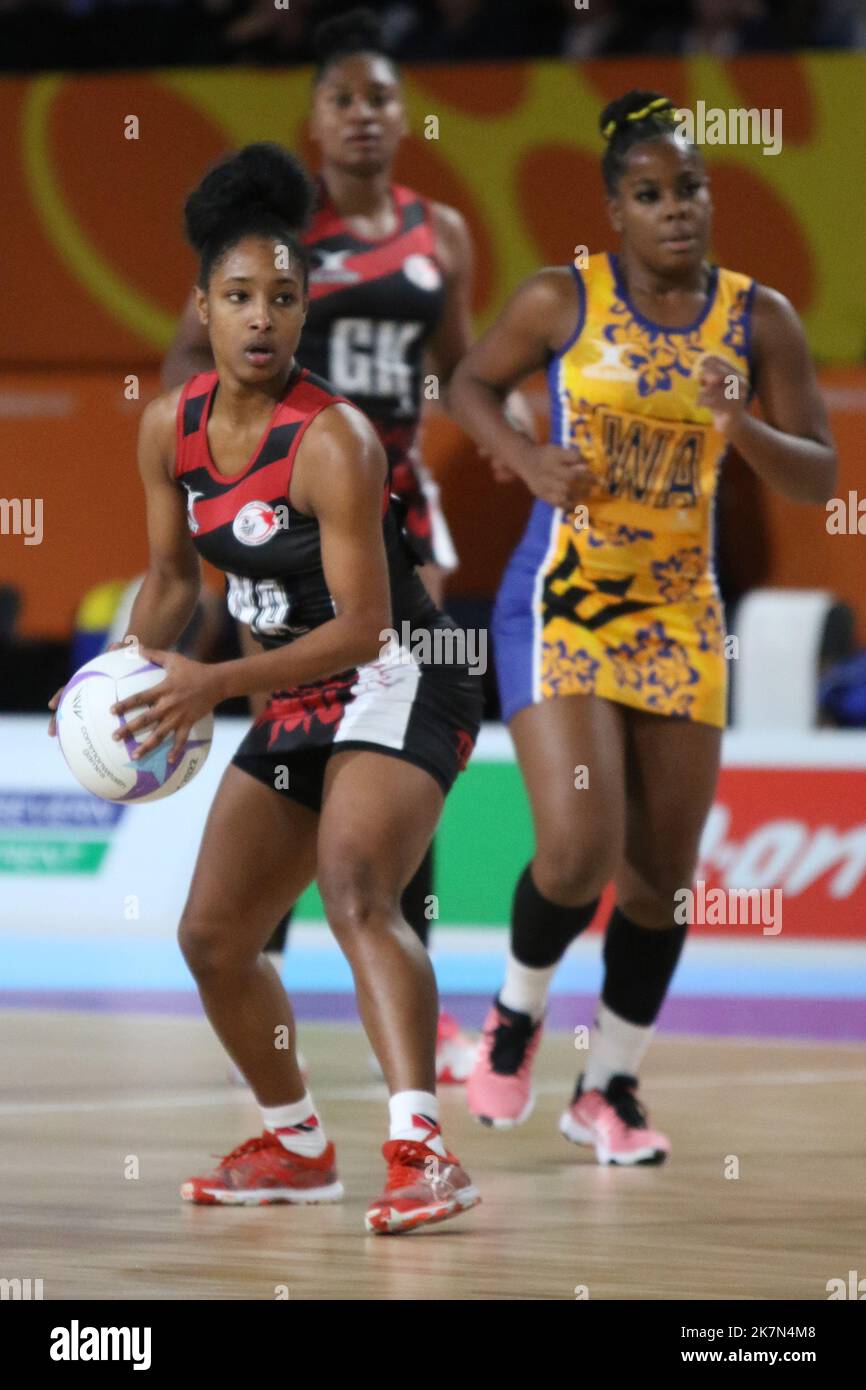 Shantel SEEMUNGAL of Trinidad & Tobago in the women's netball between ...