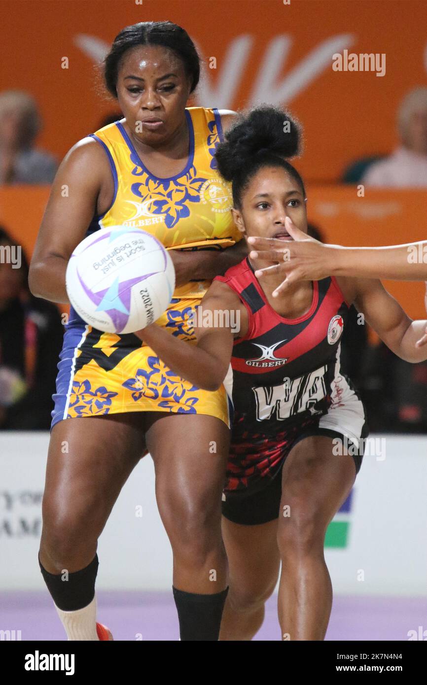 Shantel SEEMUNGAL of Trinidad & Tobago in the women's netball between ...