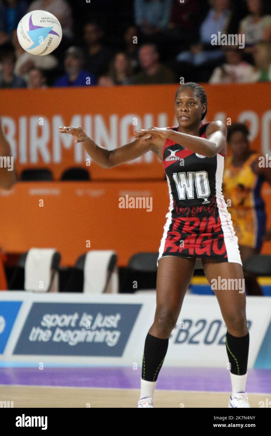 Jeresia MC EACHRANE of Trinidad & Tobago in the women's netball between ...
