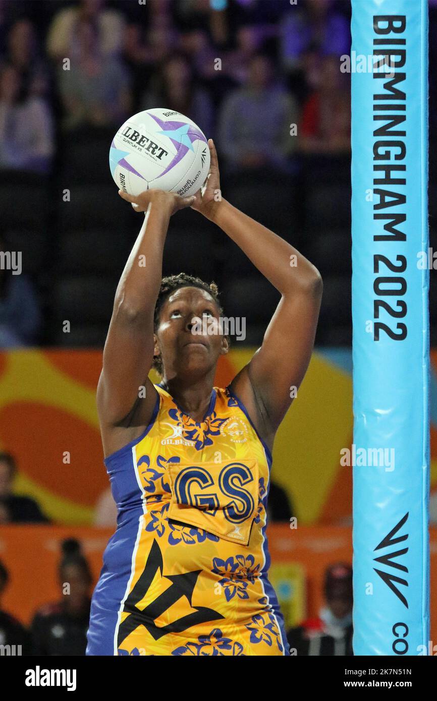 Faye AGARD of Barbados in the women's netball between Barbados v ...