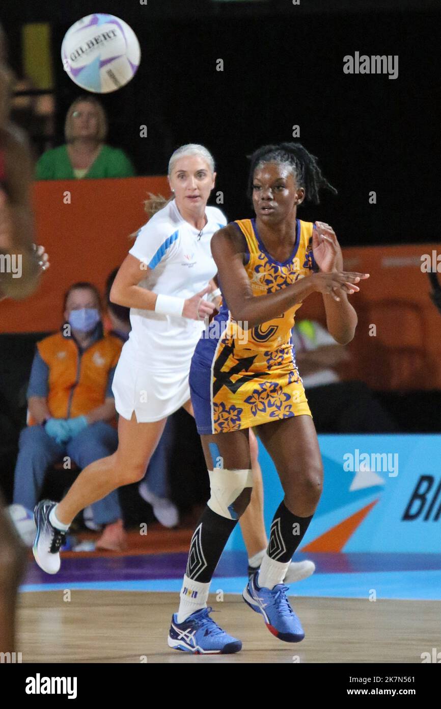 Stephian SHEPHERD of Barbados in the women's netball between Barbados v ...