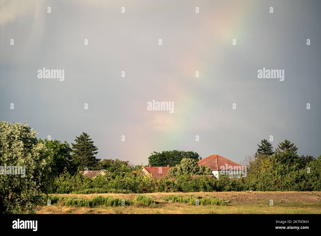 A beautiful view of the lakeside houses Stock Photo - Alamy