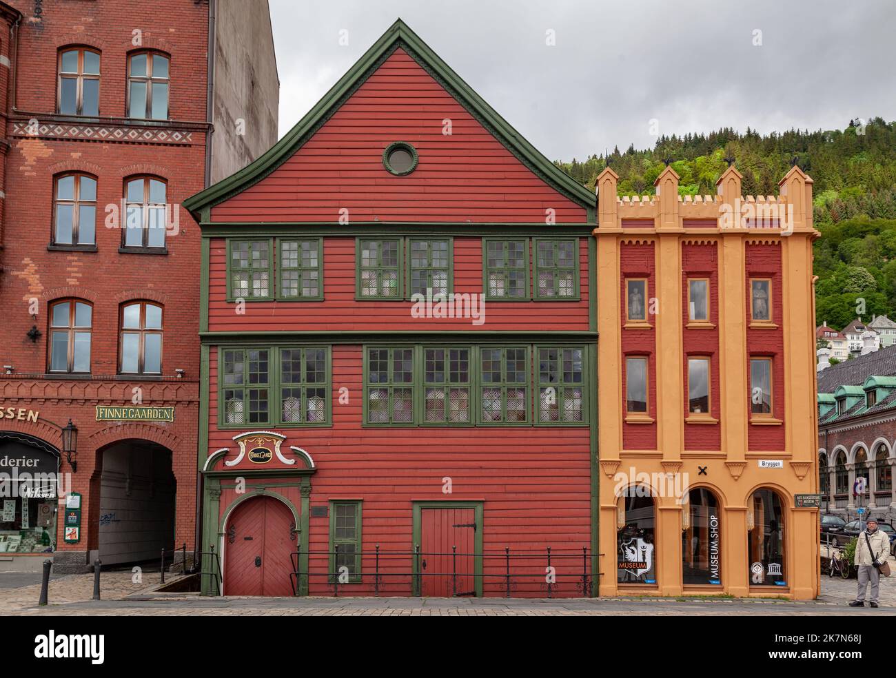 The Hanseatic museum building, Bryggen area, city centre of Bergen ...