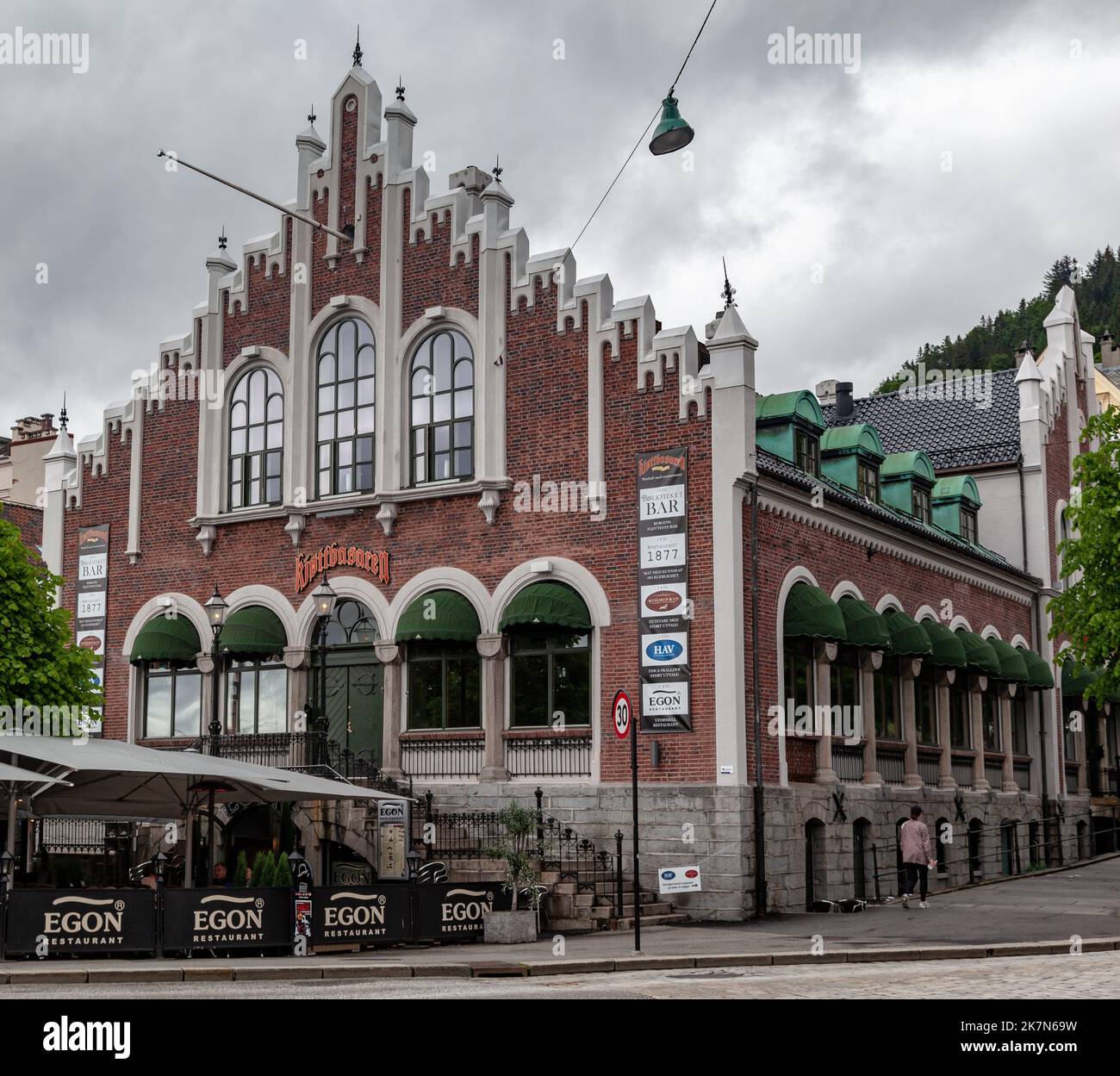 Historical buildings facade in Bergen, Norway Stock Photo - Alamy