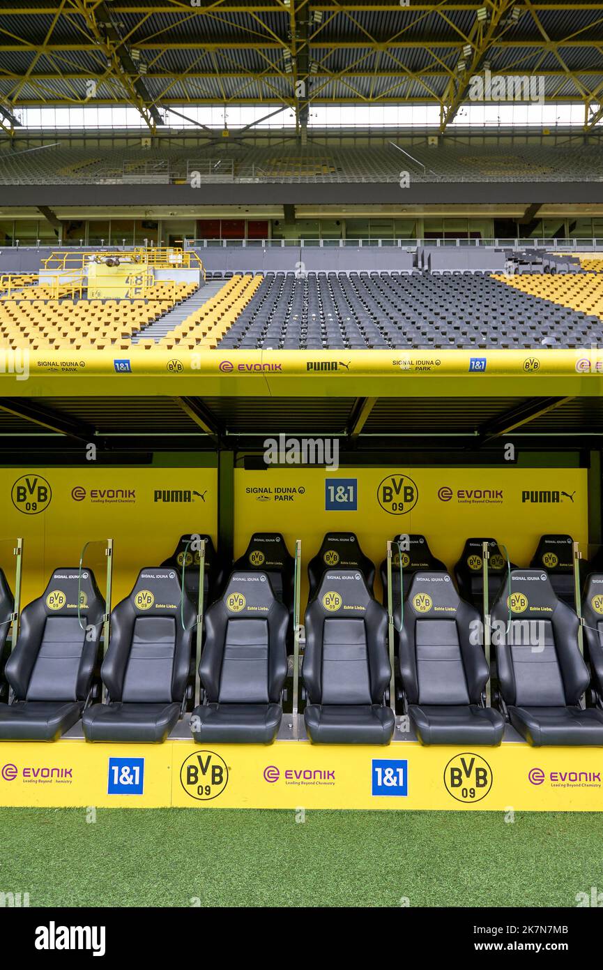 Teams staff bench at Signal Iduna Arena - the official playground of FC ...