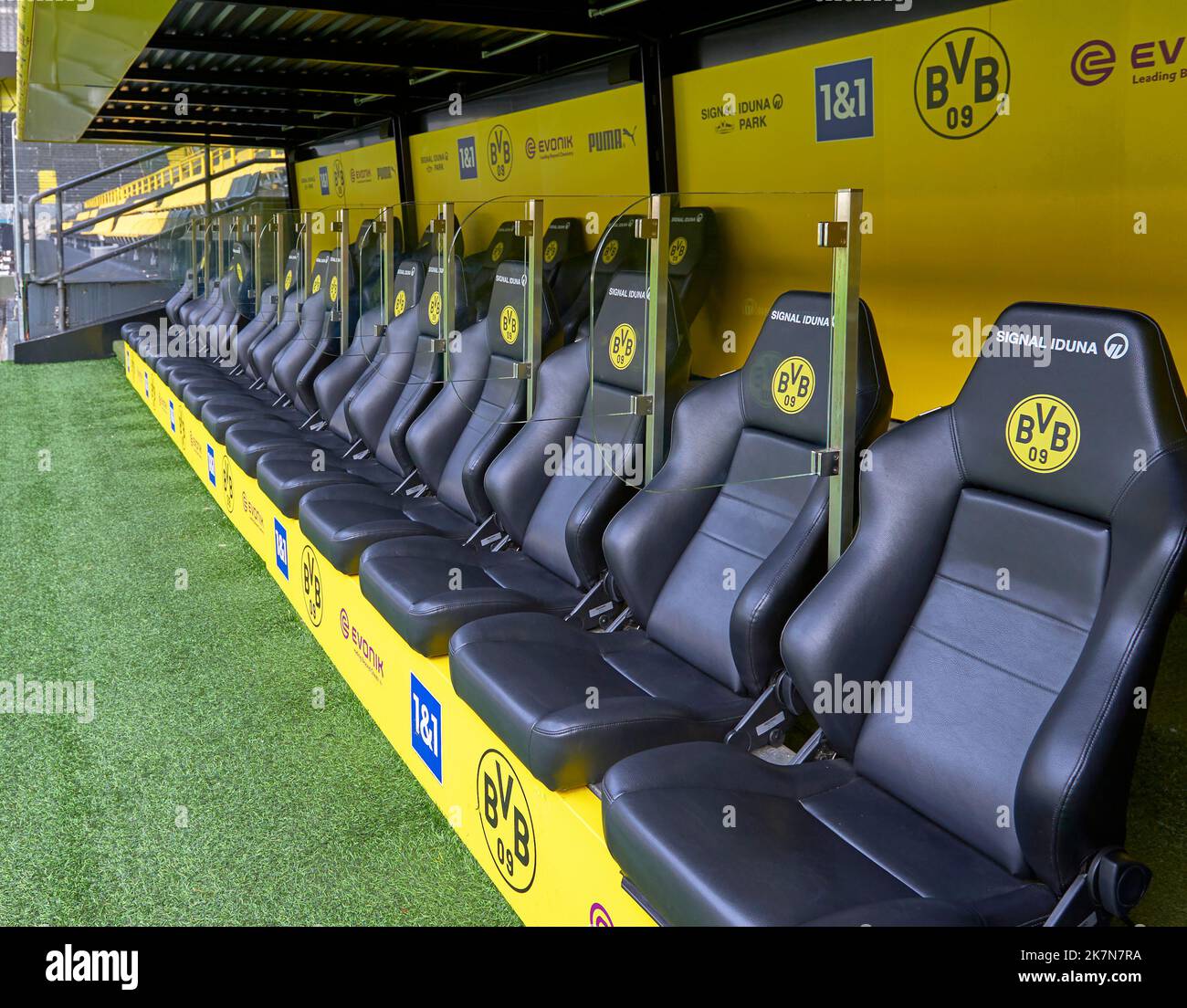 Teams staff bench at Signal Iduna Arena - the official playground of FC ...