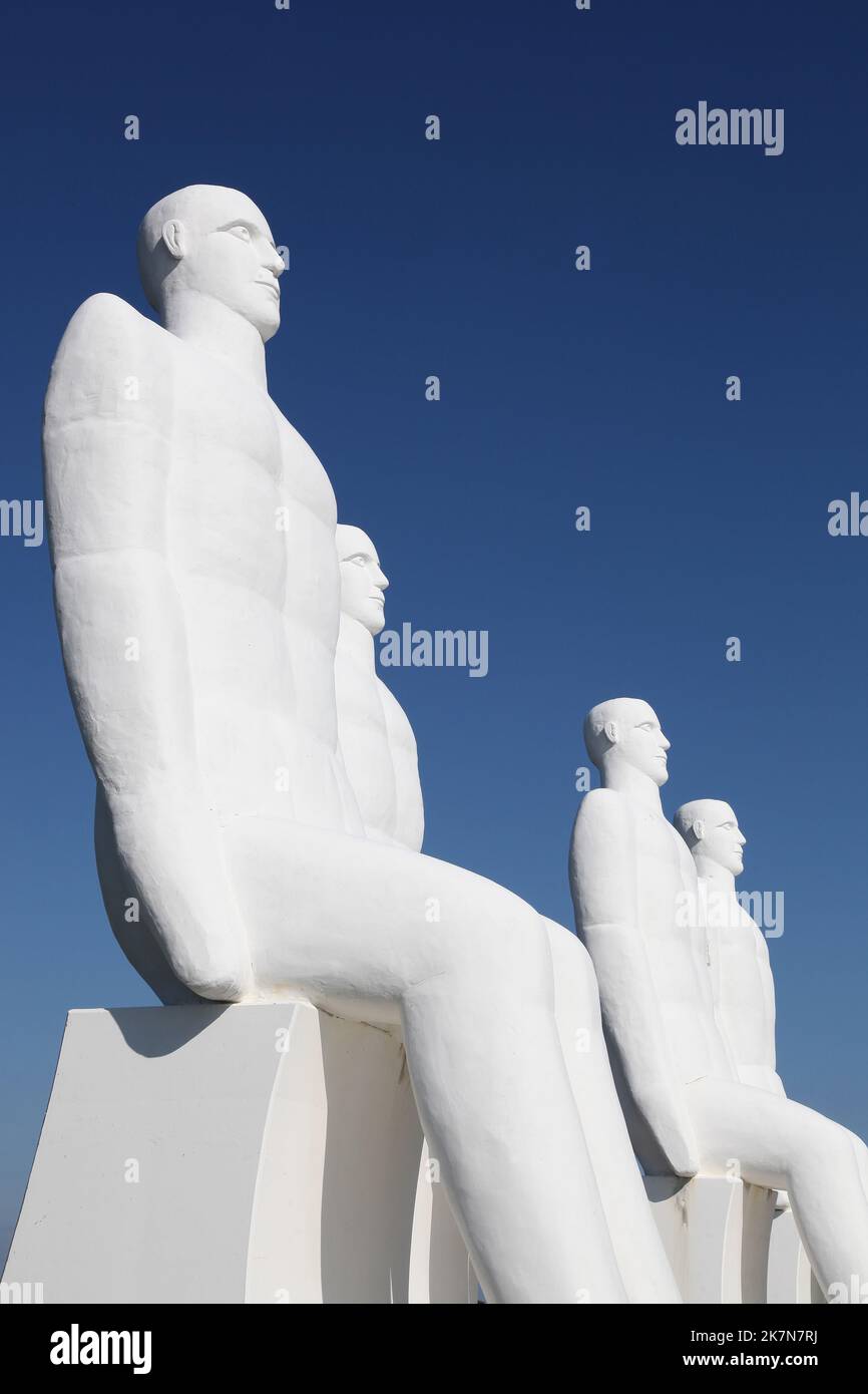 The sculpture Men at sea in Esbjerg, Denmark Stock Photo - Alamy