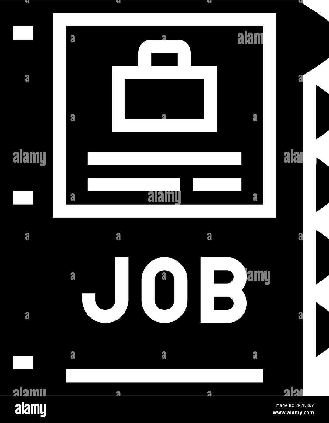 job folder glyph icon vector illustration Stock Vector Image & Art - Alamy