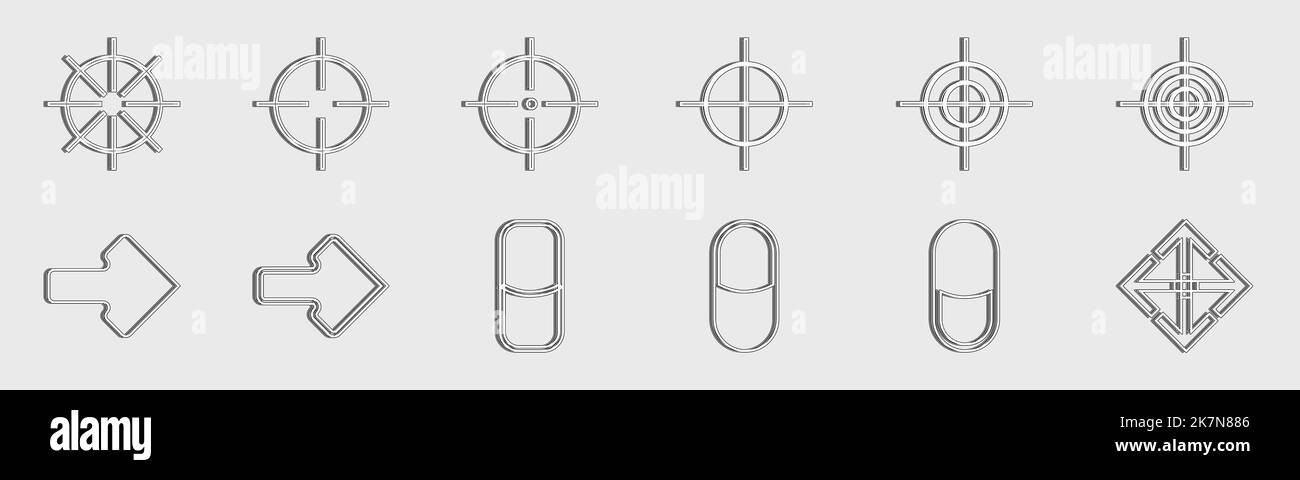 Retro futuristic elements for design. Trendy geometric design elements ...