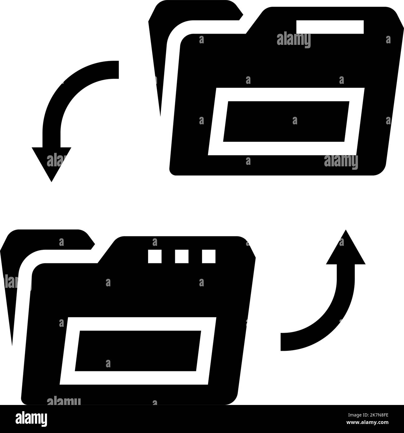 transfer folder glyph icon vector illustration Stock Vector Image & Art ...