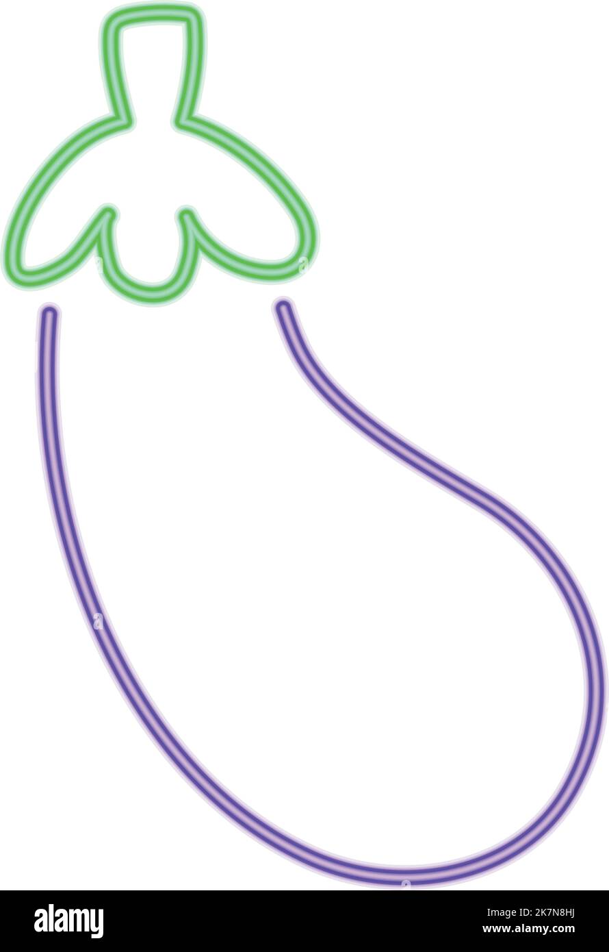 neon eggplant icon Stock Vector Image & Art - Alamy