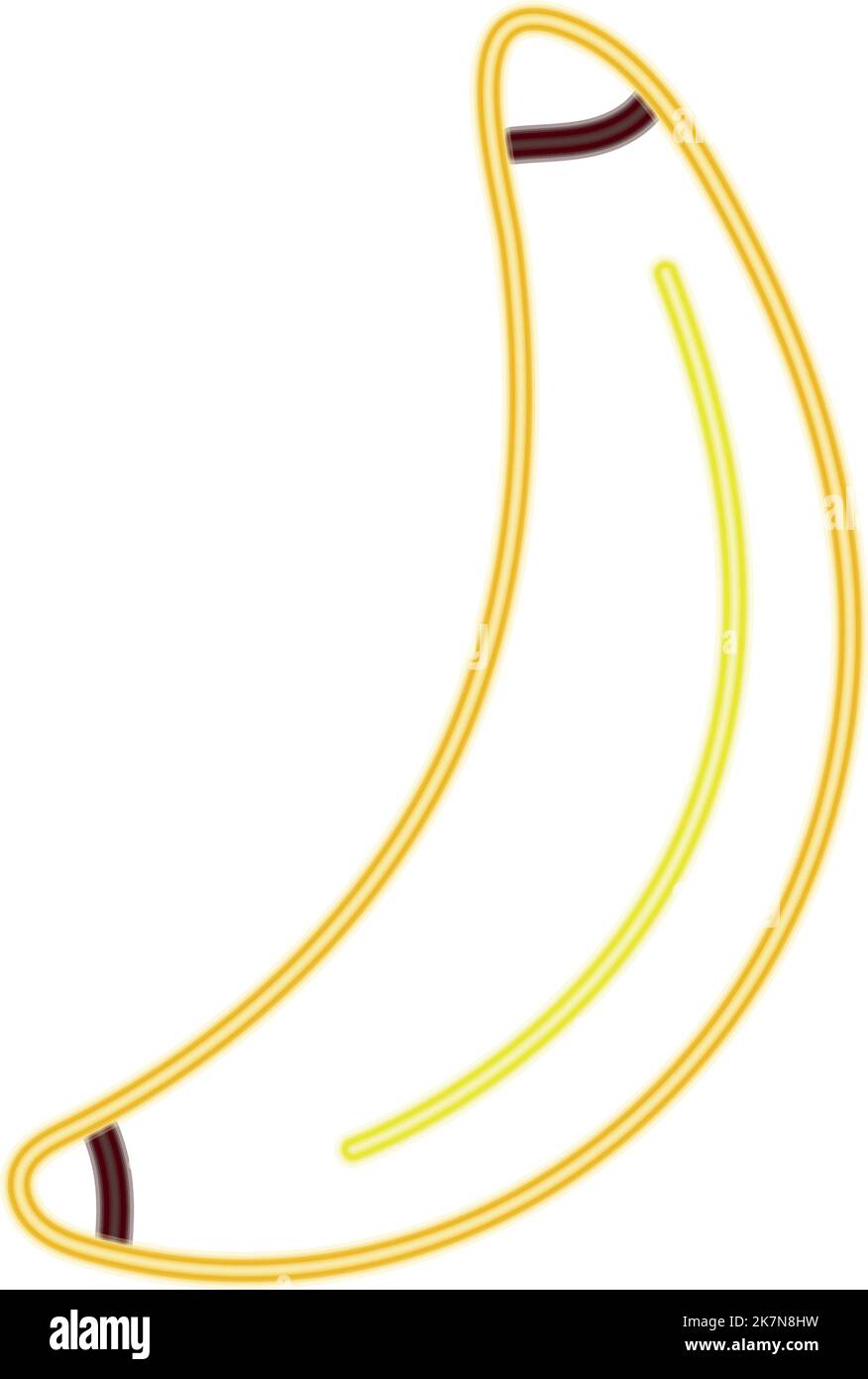 neon banana icon Stock Vector Image & Art - Alamy