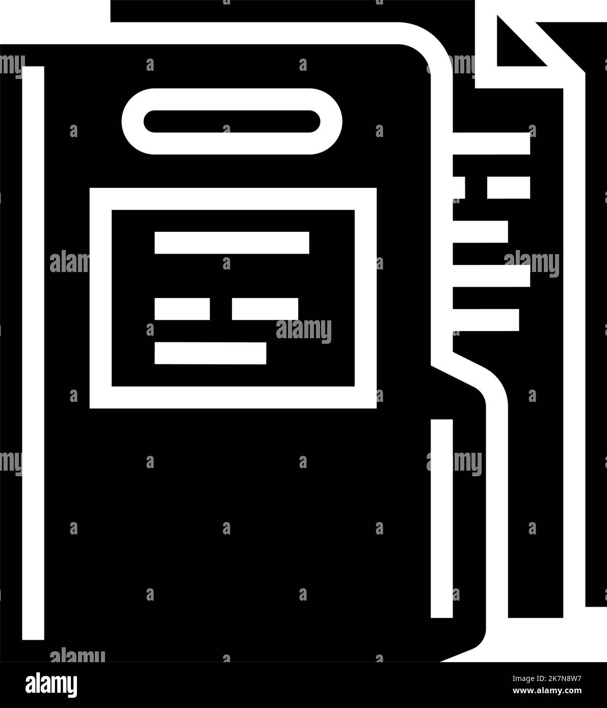 paper folder glyph icon vector illustration Stock Vector Image & Art ...