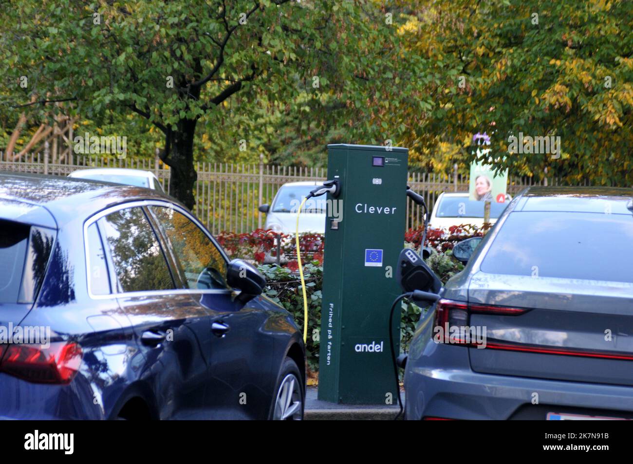 Copenahgen /Denmark/18 OIctober 2022/Electric auto at Clever recharge ...