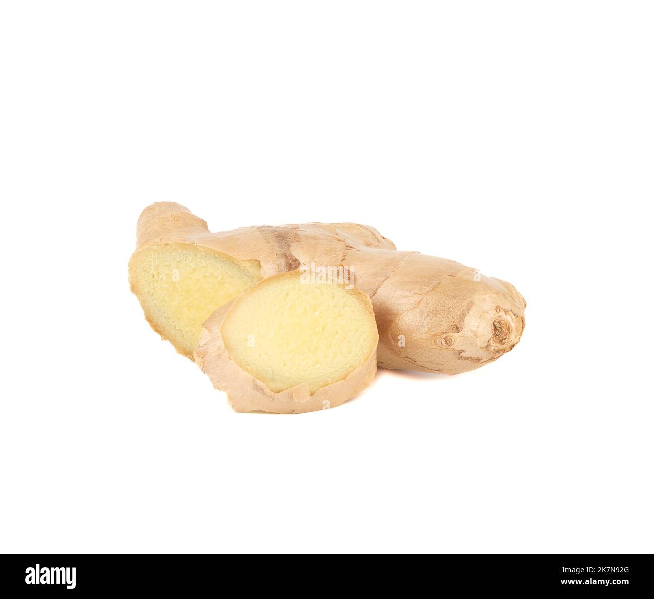 Fresh ginger root isolated on white background. Copy space Stock Photo ...