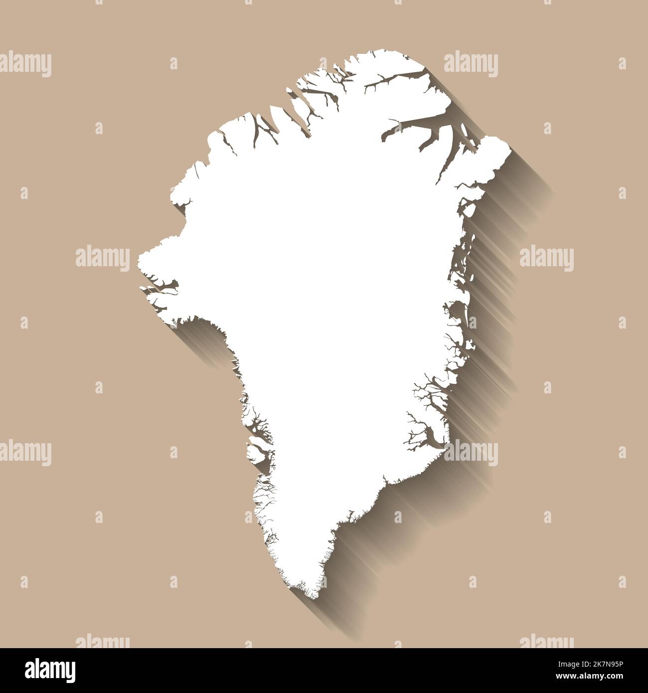 Greenland island vector map silhouette Stock Vector Image & Art - Alamy