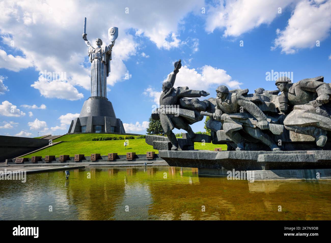 Motherland Monument in Kiev city, Ukraine, is a memorial dedicated to ...