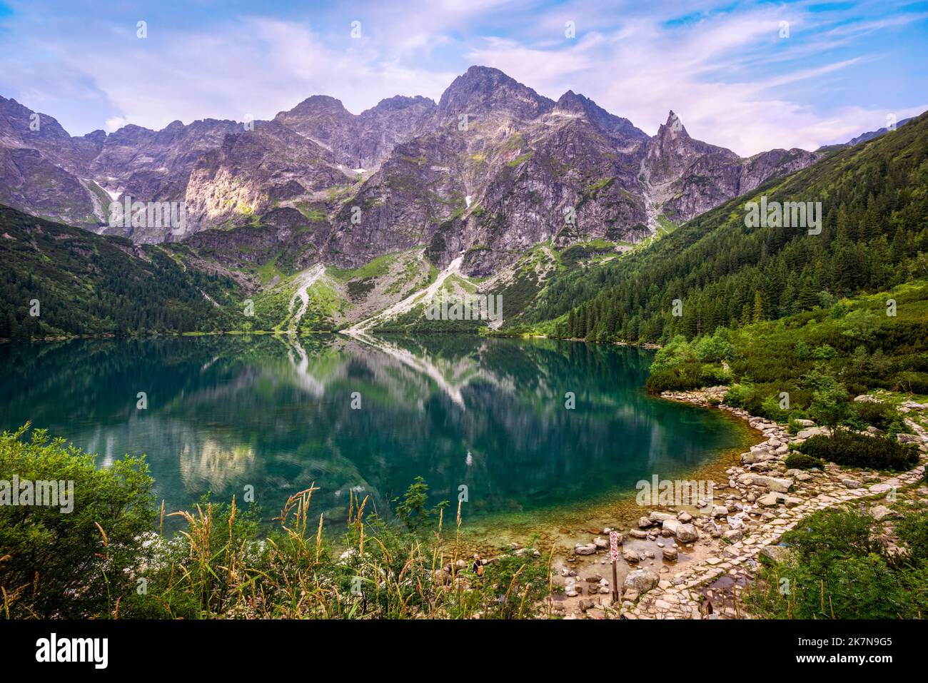 Morskie Oko, or Eye of the Sea, alpine lake in Tatry mountains ...