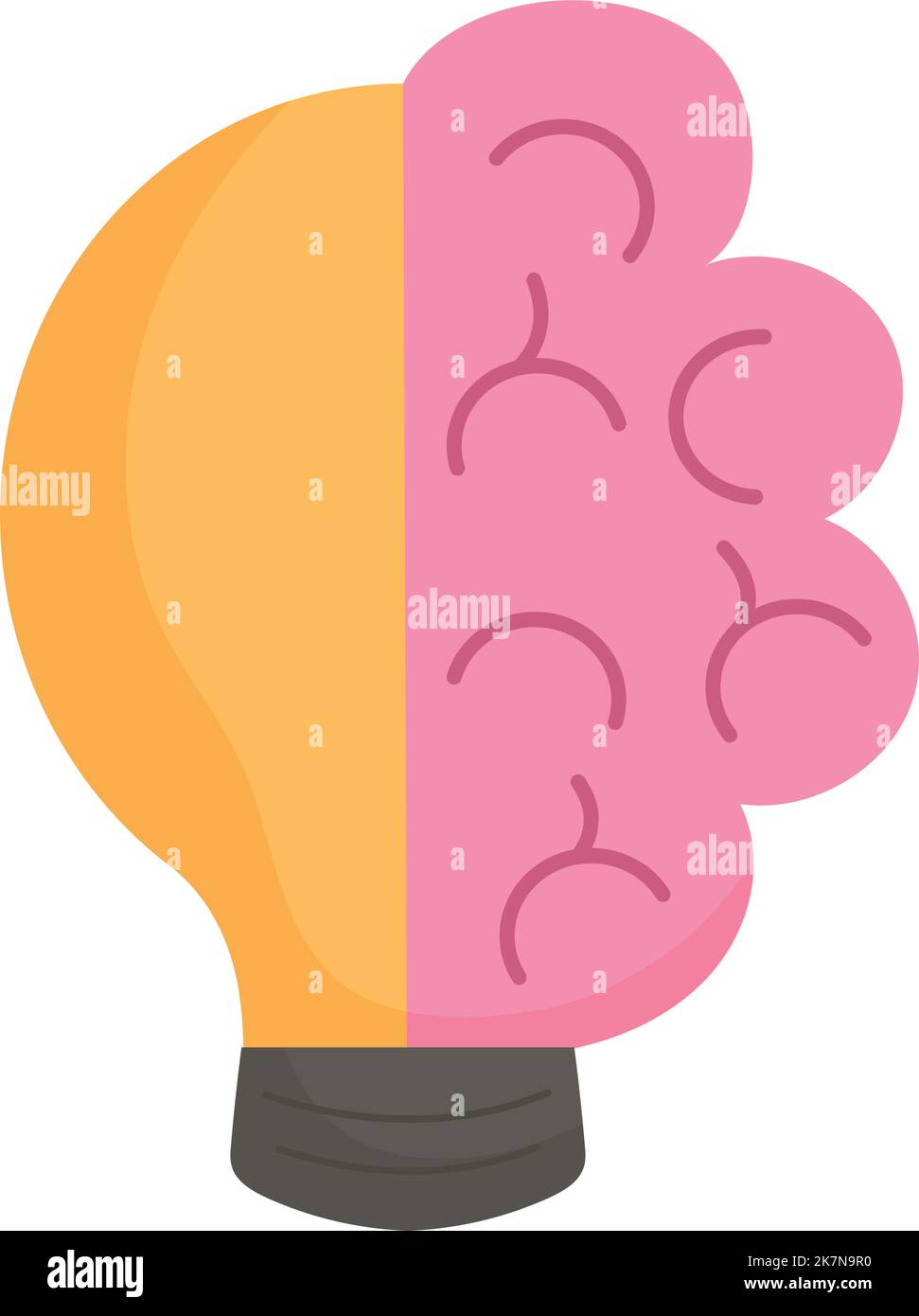 bulb brain icon Stock Vector Image & Art - Alamy