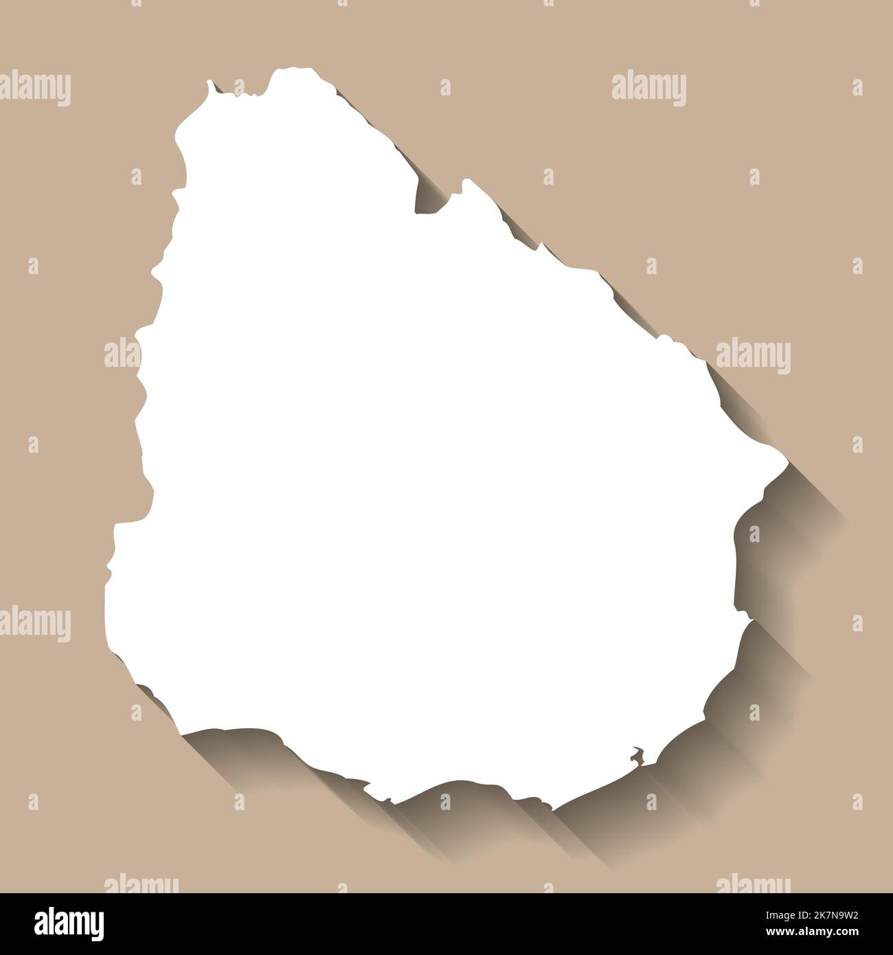 Uruguay vector country map silhouette Stock Vector Image & Art - Alamy