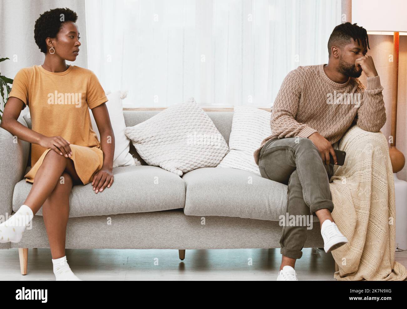 When am I getting your attention. a young couple having an argument at ...