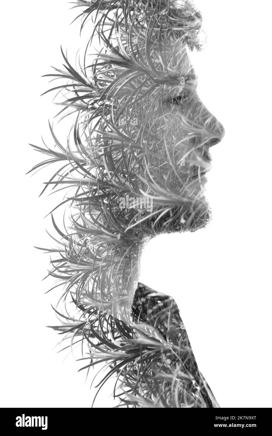 Classic double exposure portrait hi-res stock photography and images ...