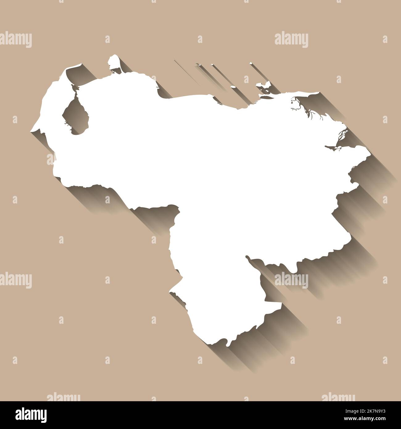 Venezuela Vector Country Map Silhouette Stock Vector Image And Art Alamy