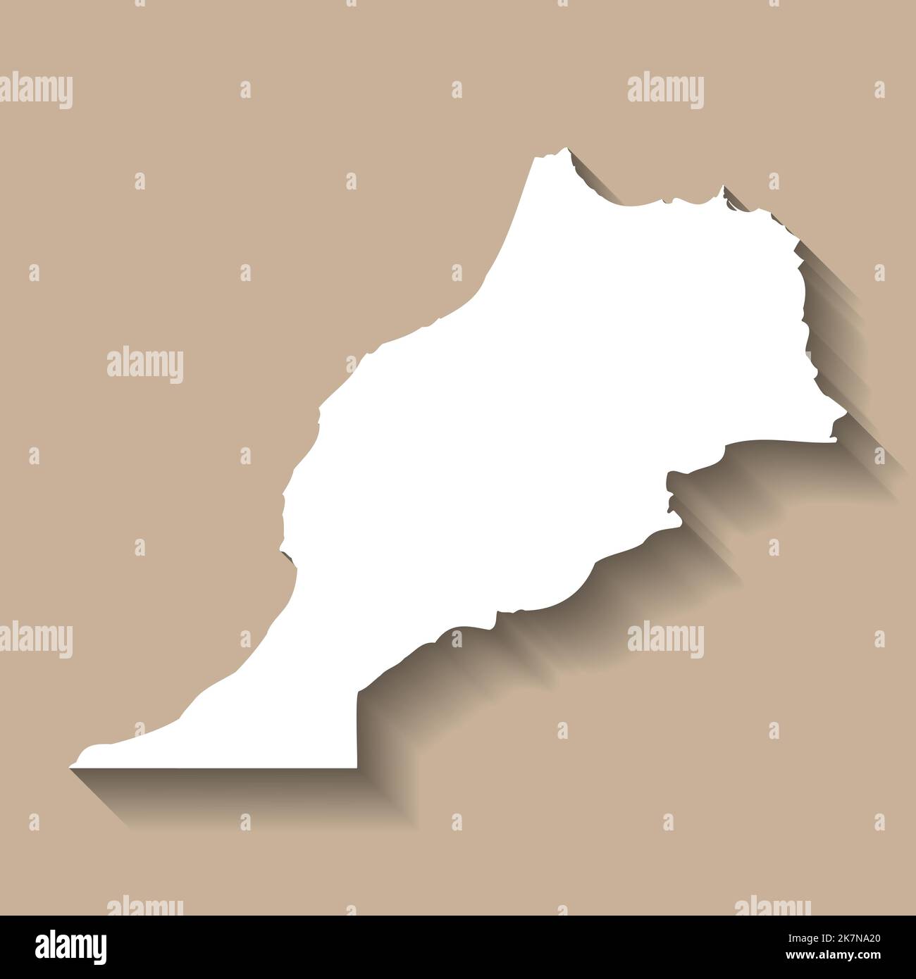 Morocco vector country map silhouette Stock Vector Image & Art - Alamy