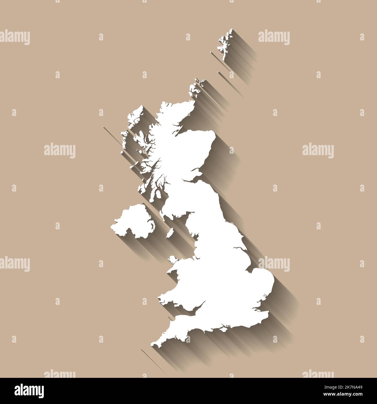 United Kingdom vector country map silhouette Stock Vector Image & Art ...
