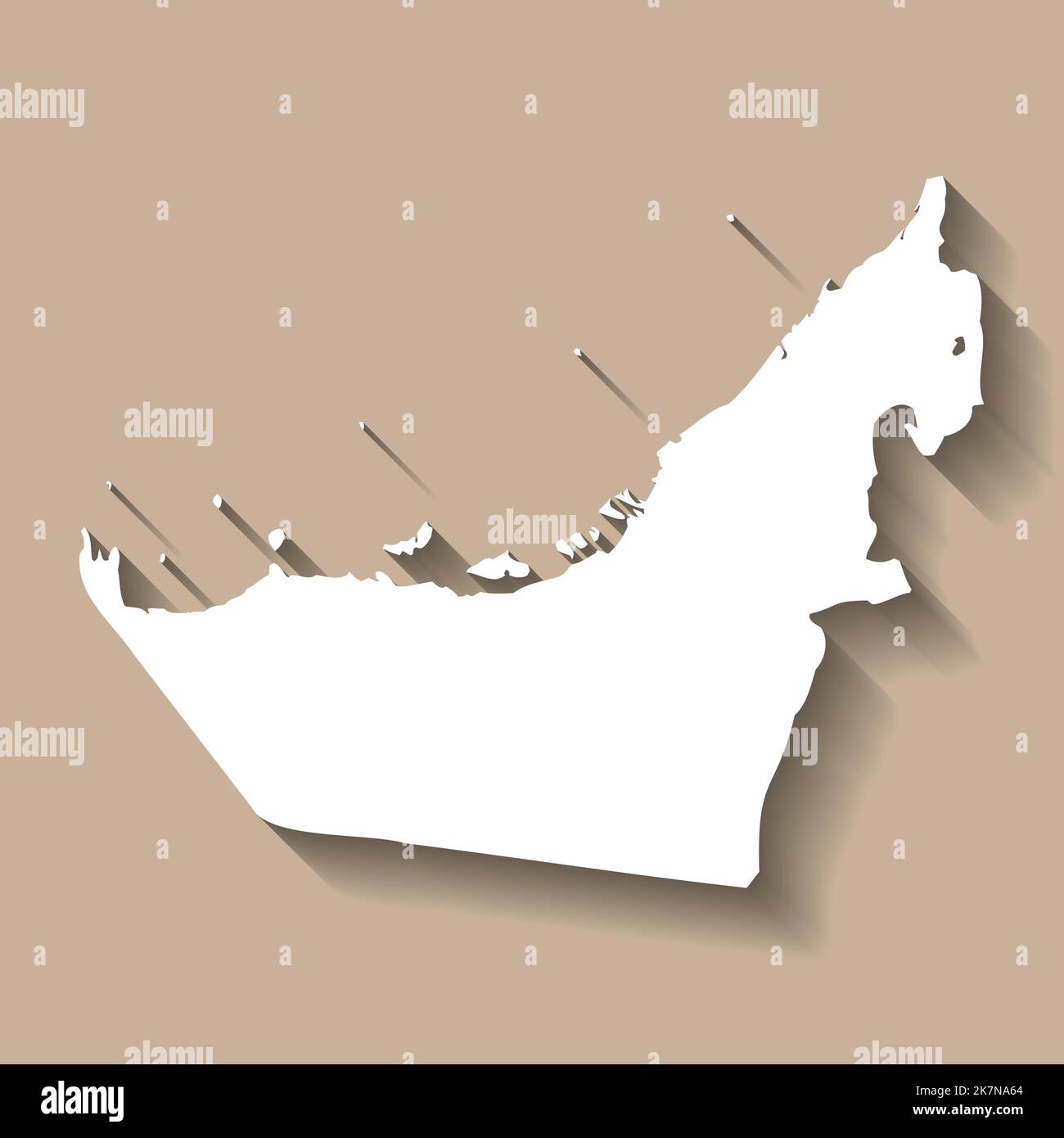Blank united arab emirates map hi-res stock photography and images - Alamy