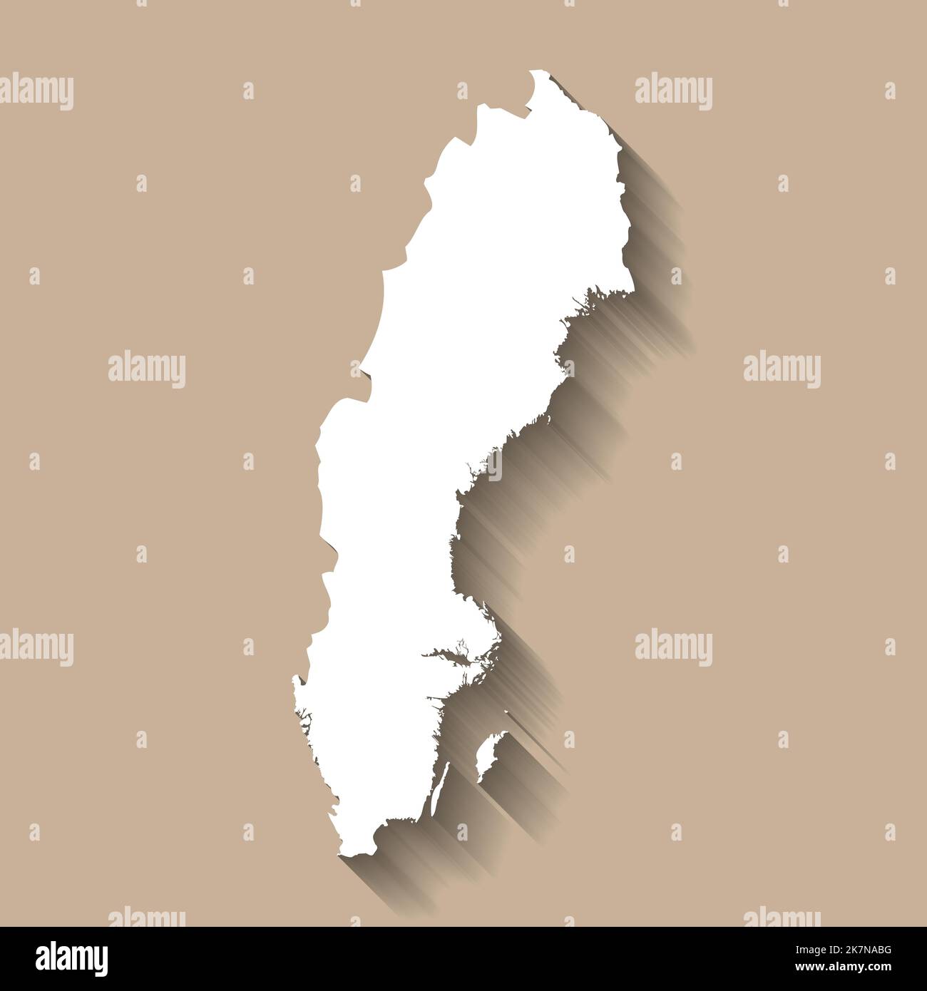 Sweden vector country map silhouette Stock Vector Image & Art - Alamy
