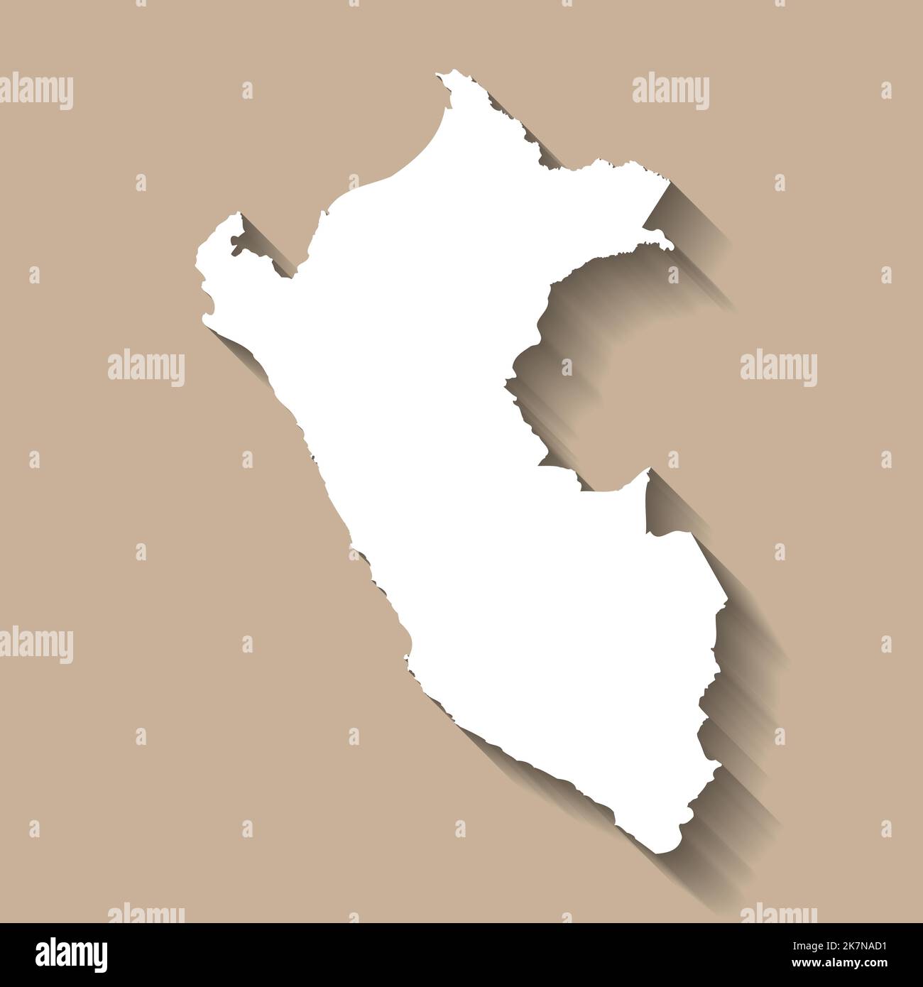 Peru vector country map silhouette Stock Vector Image & Art - Alamy