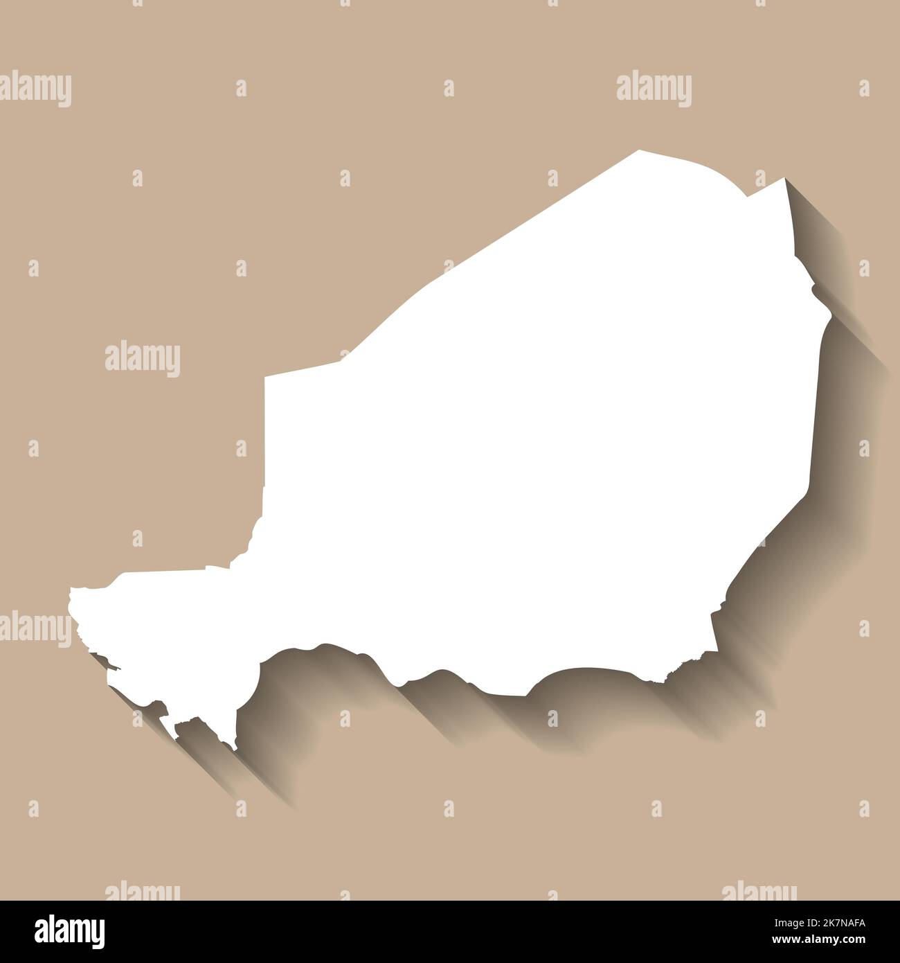 Niger vector country map silhouette Stock Vector Image & Art - Alamy
