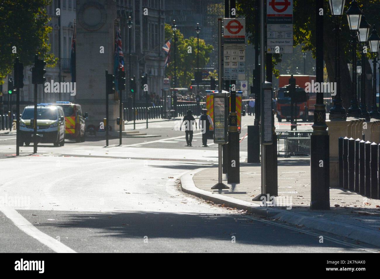 bomb scare Whitehall central London , police cordoned the area as bomb ...