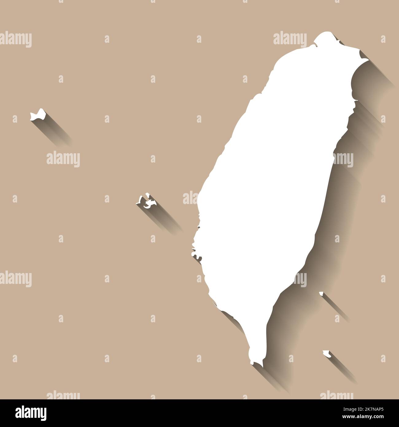Taiwan vector country map silhouette Stock Vector Image & Art - Alamy