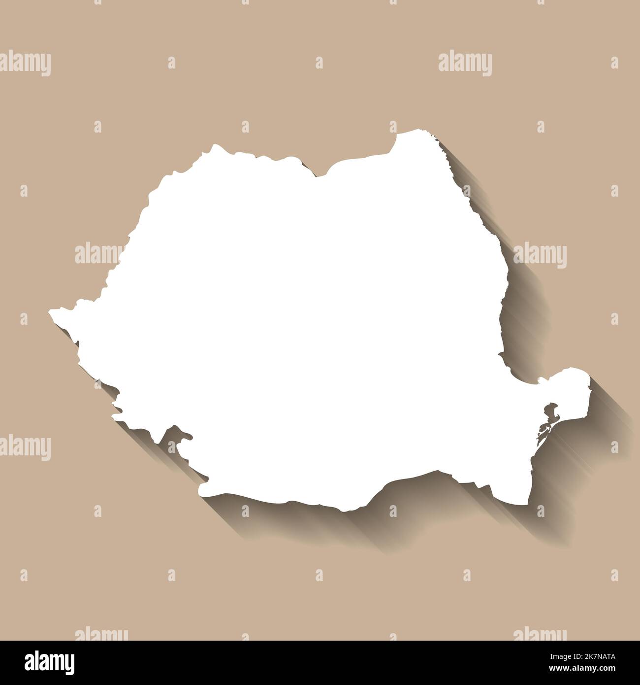 Romania vector country map silhouette Stock Vector Image & Art - Alamy