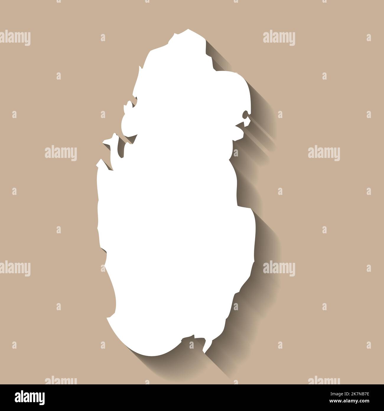 Qatar vector country map silhouette Stock Vector Image & Art - Alamy