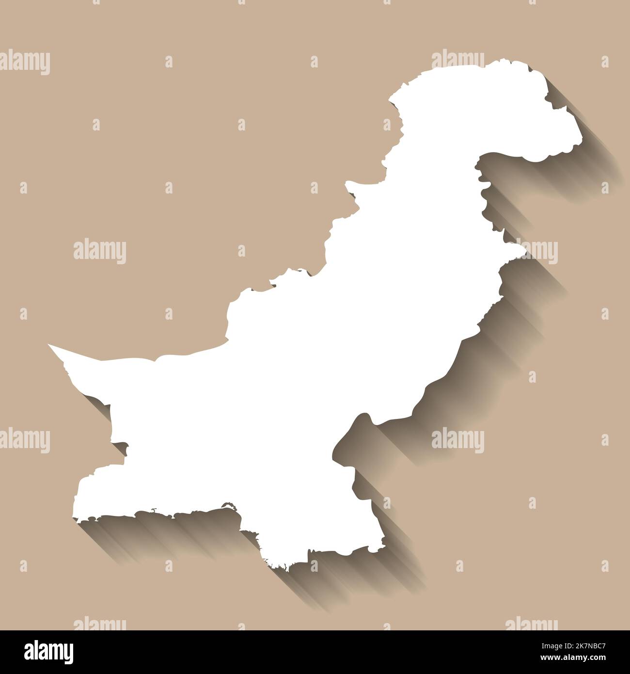 Pakistan vector country map silhouette Stock Vector Image & Art - Alamy