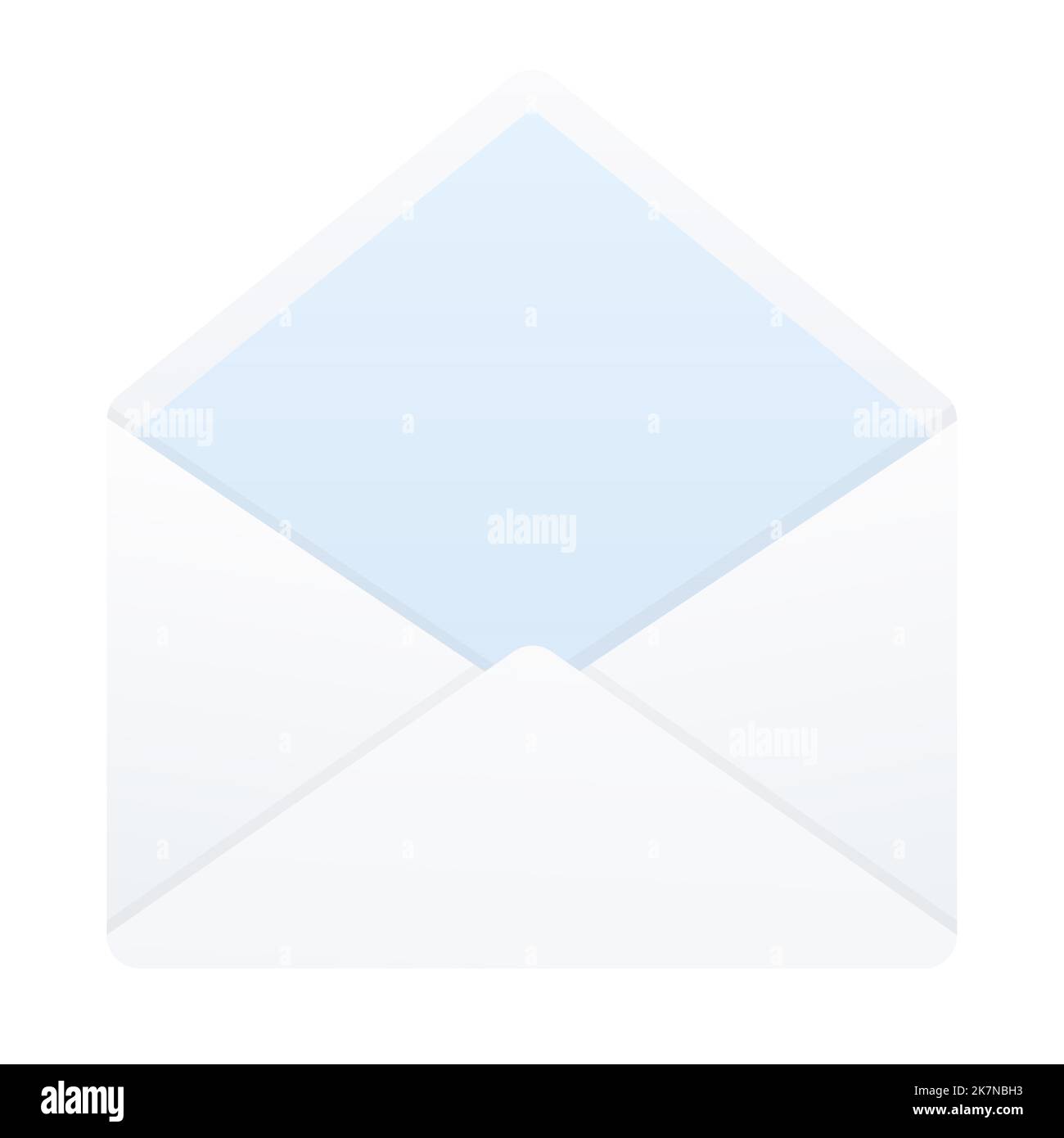 Blank white envelope - modern flat design style single isolated image ...